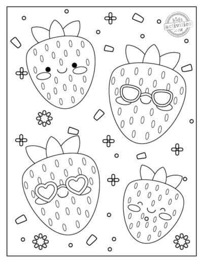Sweetest Strawberry Coloring Pages for Kids | Kids Activities Blog