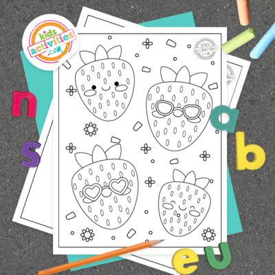 Sweetest Strawberry Coloring Pages for Kids | Kids Activities Blog
