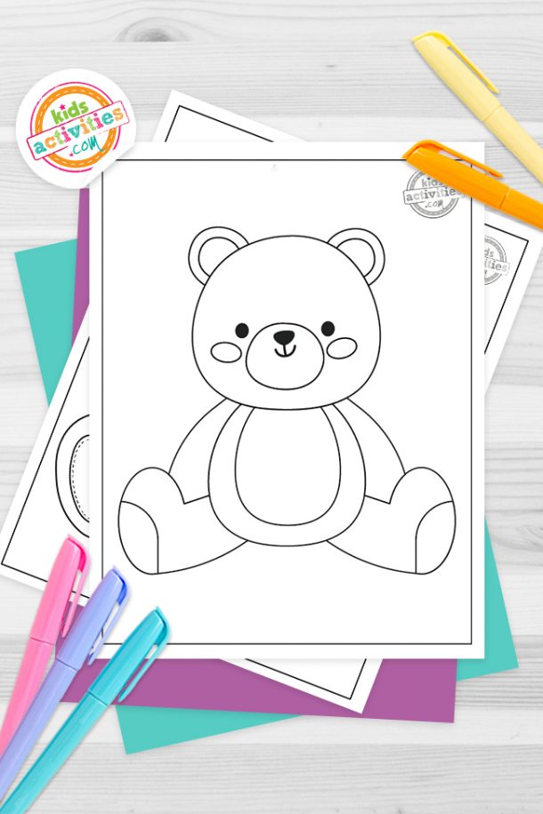 Cutest Ever Teddy Bear Coloring Pages | Kids Activities Blog