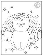 Charming Magic Cute Printable Unicorn Cat Coloring Pages | Kids ...