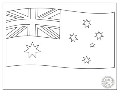 The Symbolic Australian Flag Coloring Page | Kids Activities Blog