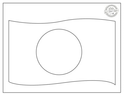 Sunny Japan Flag Coloring Pages Kids Activities Blog |Kids Activities Blog