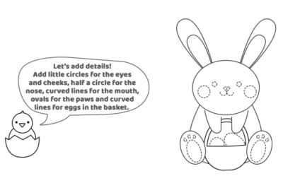 How To Draw the Easter Bunny Easy Lesson for Kids You Can Print | Kids ...