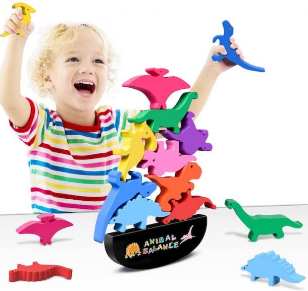These Wooden Stacking Dinosaur Blocks Were Made For The Kids Who Love ...