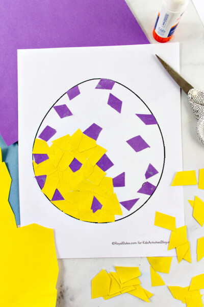 Mosaic Paper Easter Egg Crafts for Kids • Kids Activities Blog