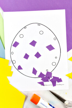 Mosaic Paper Easter Egg Crafts for Kids • Kids Activities Blog