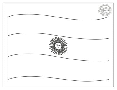 Sunny Argentina Flag Coloring Pages | Kids Activities Blog