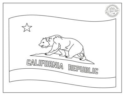 Historic California Flag Coloring Page Kids Activities Blog