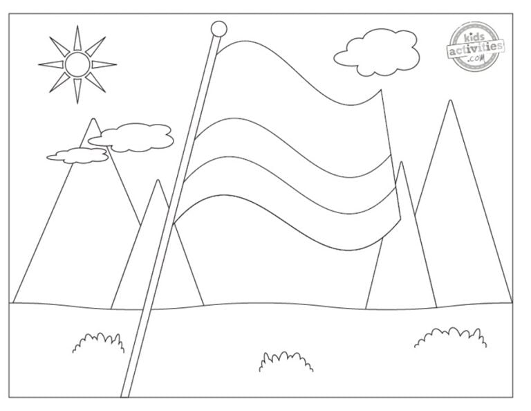 Bright and Cheery Colombia Flag Coloring Sheets Kids Activities Blog