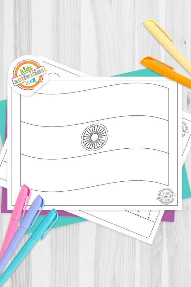 Tricolor Indian Flag Coloring Pages Kids Activities Blog