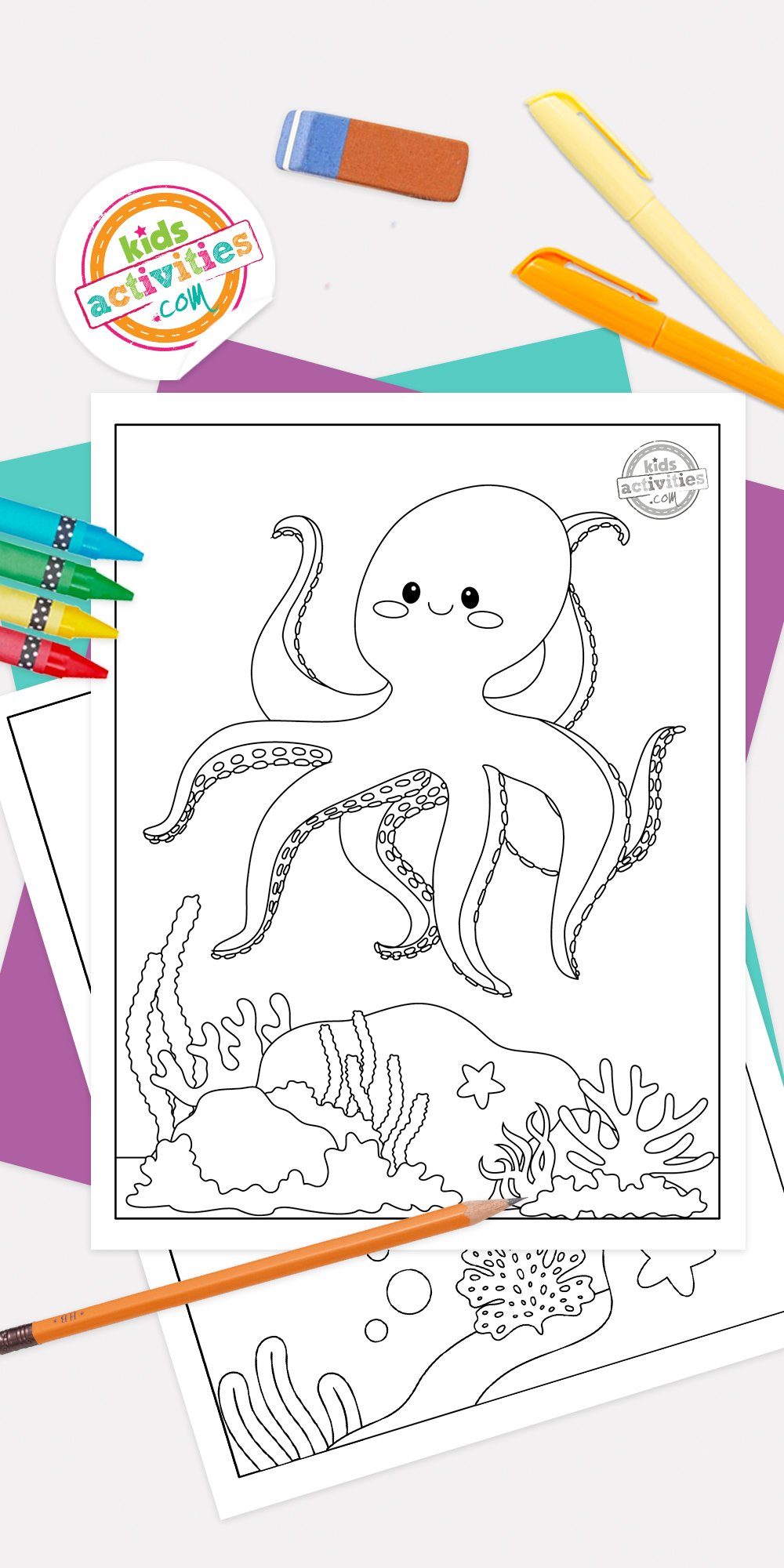 Adorable Octopus Coloring Pages for Kids | Kids Activities Blog