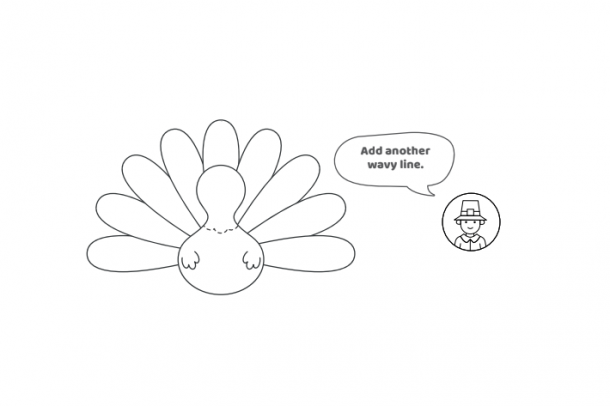 How To Draw A Turkey Easy Printable Lesson For Kids | Kids Activities Blog
