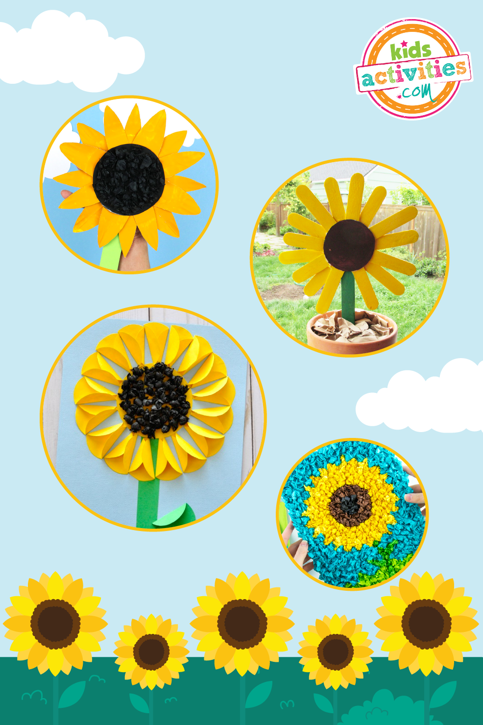 38 Beautiful Sunflower Crafts For Kids Kids Activities Blog