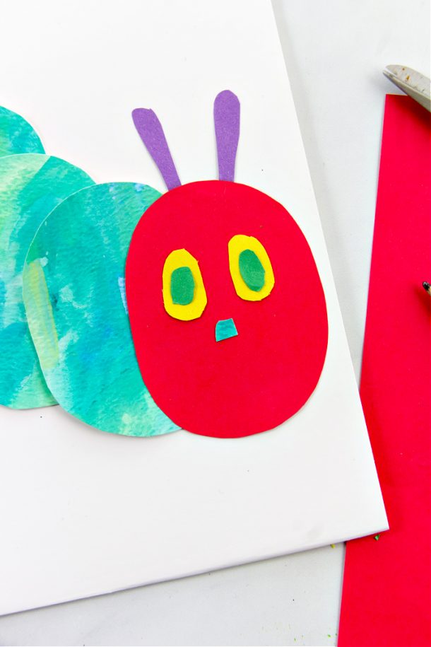 Easy Very Hungry Caterpillar Mixed Media Craft • Kids Activities Blog