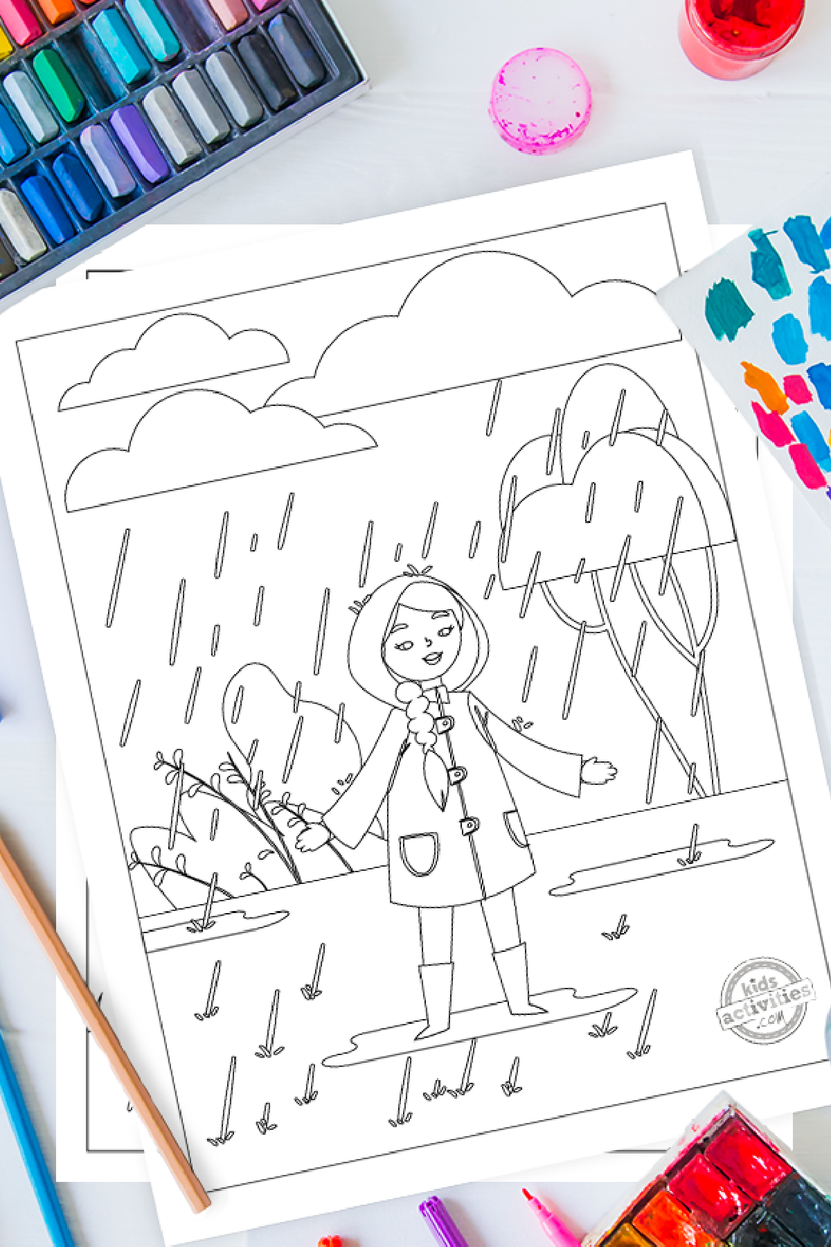 Cutest Free Printable Rainy Day Coloring Pages | Kids Activities Blog