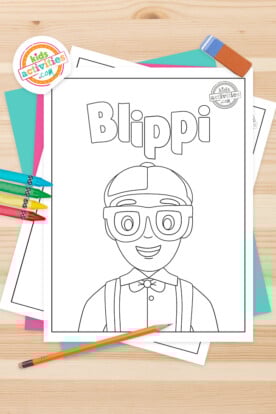 Funtastic Free Cute and Fun Blippi Coloring Pages | Kids Activities Blog
