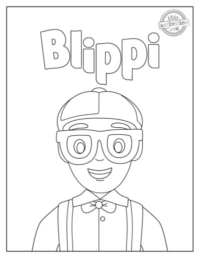 Funtastic Free Cute and Fun Blippi Coloring Pages | Kids Activities Blog