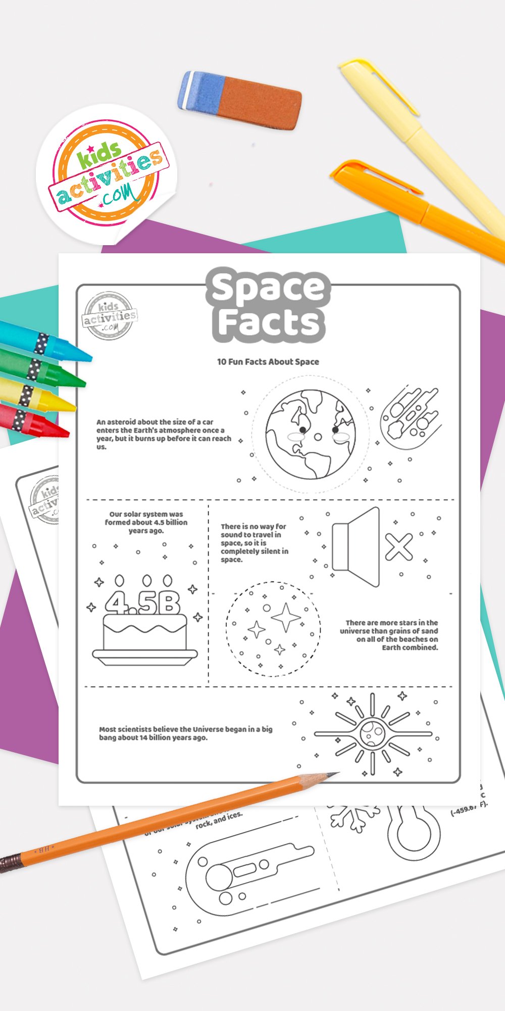 Fun Space Facts For Kids To Print and Learn | Kids Activities Blog