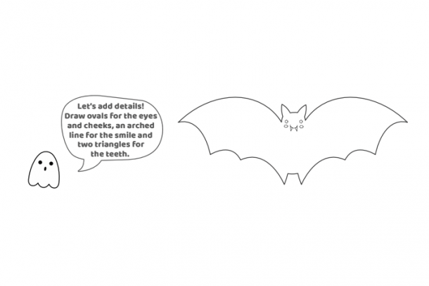 How To Draw a Bat Easy Printable Lesson For Kids | Kids Activities Blog