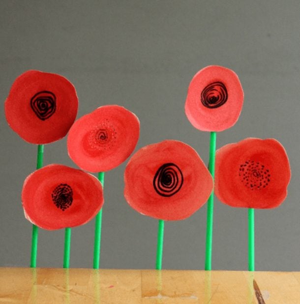 Lovely 19 Bright, Bold & Easy Poppy Crafts | Kids Activities Blog