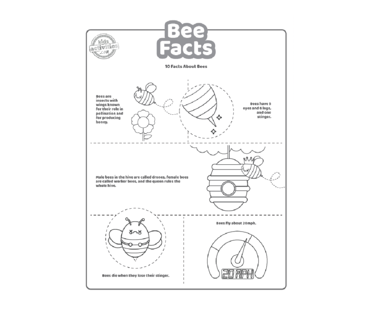 Fun Bee Facts for Kids to Print and Learn Kids Activities Blog