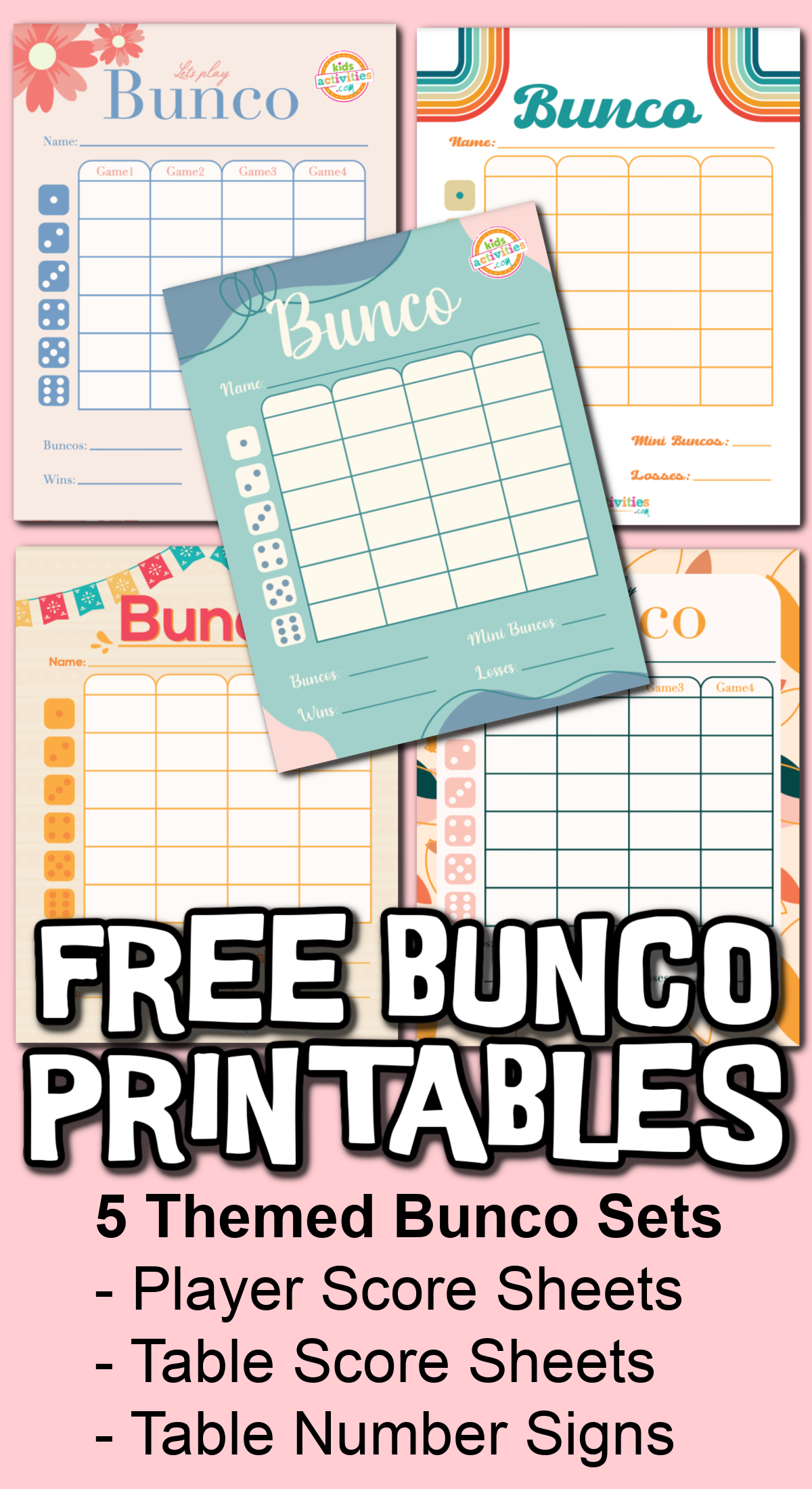 Créez une boîte de fête Bunco avec des feuilles de score Bunco ...