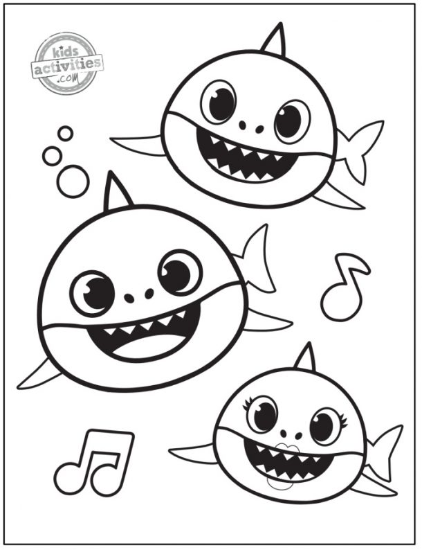 Baby Shark Printable Coloring Pages Pdf Baby Shark Printable Coloring Pages Pdf