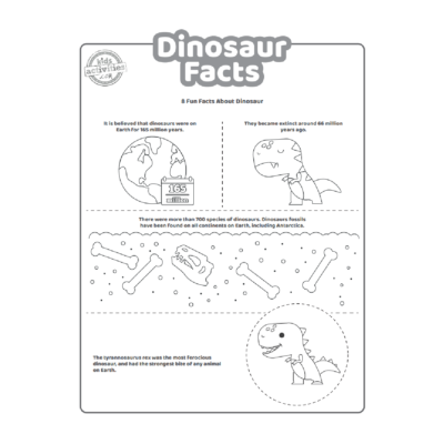 Fun Dinosaur Facts For Kids To Print and Learn | Kids Activities Blog