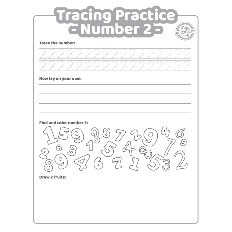 Printable Tracing 0-9 Practice Worksheets | Kids Activities Blog