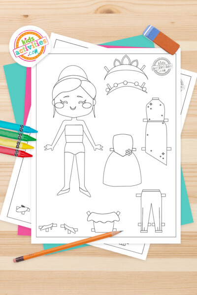 Free Dress Up Paper Dolls Coloring Pages | Kids Activities Blog
