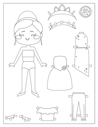 Free Dress Up Paper Dolls Coloring Pages | Kids Activities Blog