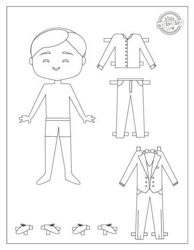 Free Dress Up Paper Dolls Coloring Pages | Kids Activities Blog