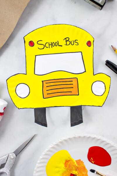 Make Our Fun Paper Plate School Bus Craft | Kids Activities Blog