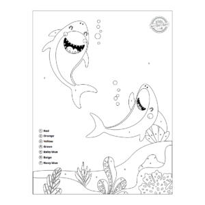 Free Printable Shark Color by Number Worksheets | Kids Activities Blog