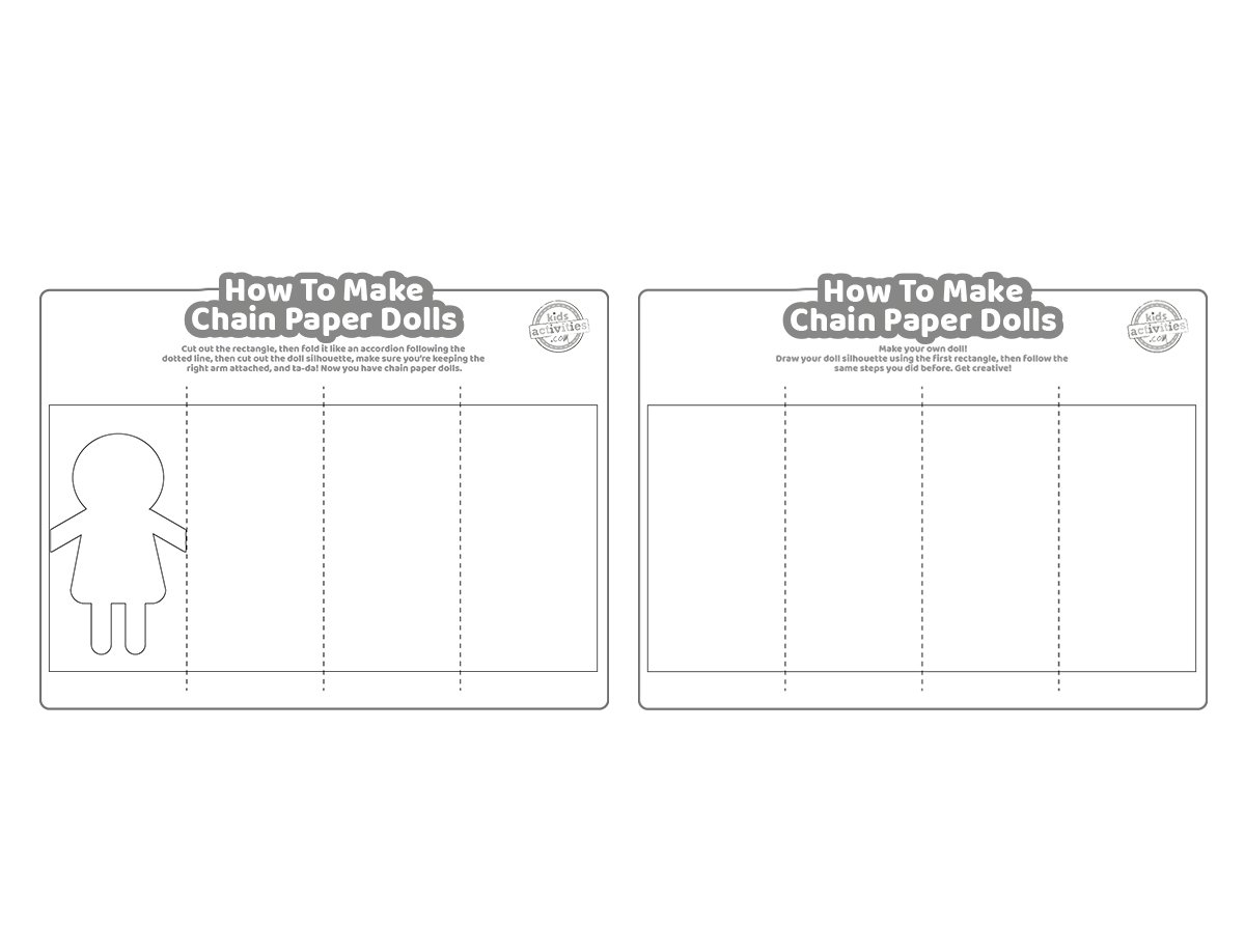 Free Template: How To Make Chain Paper Dolls | Kids Activities Blog