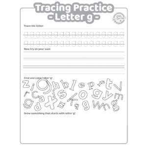 Free Letter G Practice Worksheet: Trace it, Write it, Find it & Draw ...