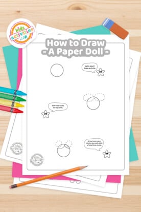 How To Draw Your Own Paper Dolls Tutorial | Kids Activities Blog