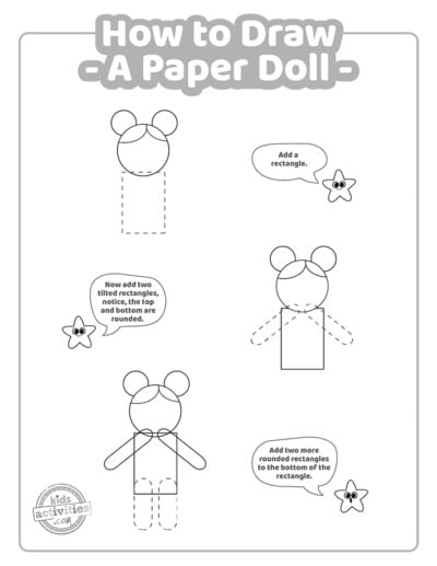 How To Draw Your Own Paper Dolls Tutorial | Kids Activities Blog