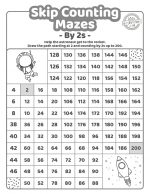 Count by 1s, 2s, 3s & 5s Skip Counting Mazes Worksheets | Kids ...