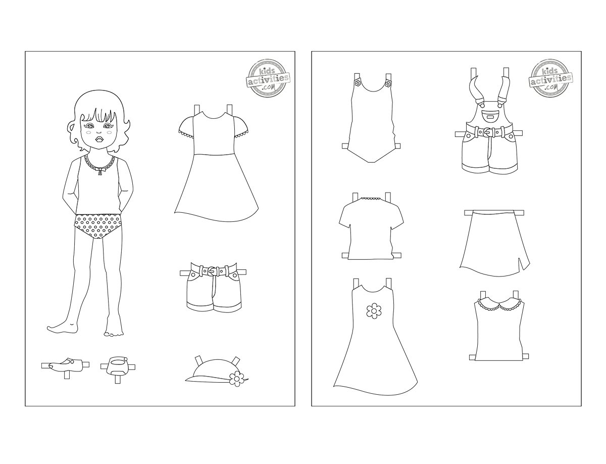 paper doll for boys clothes coloring pages