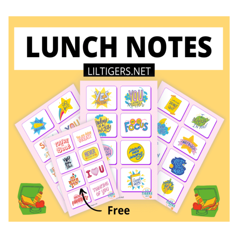 65 Free Printable Lunchbox Notes To Brighten Your Kid's Day | Kids ...