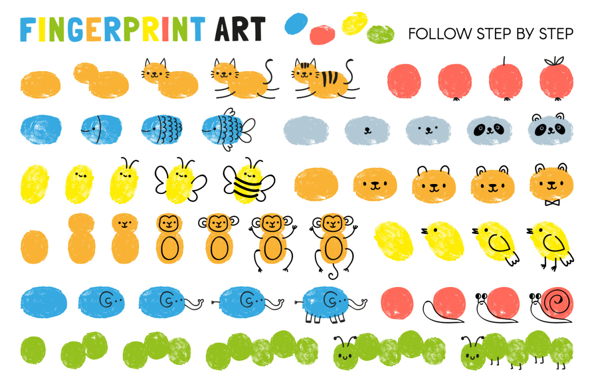 Easy Thumb Print Art Ideas for Kids |Kids Activities Blog
