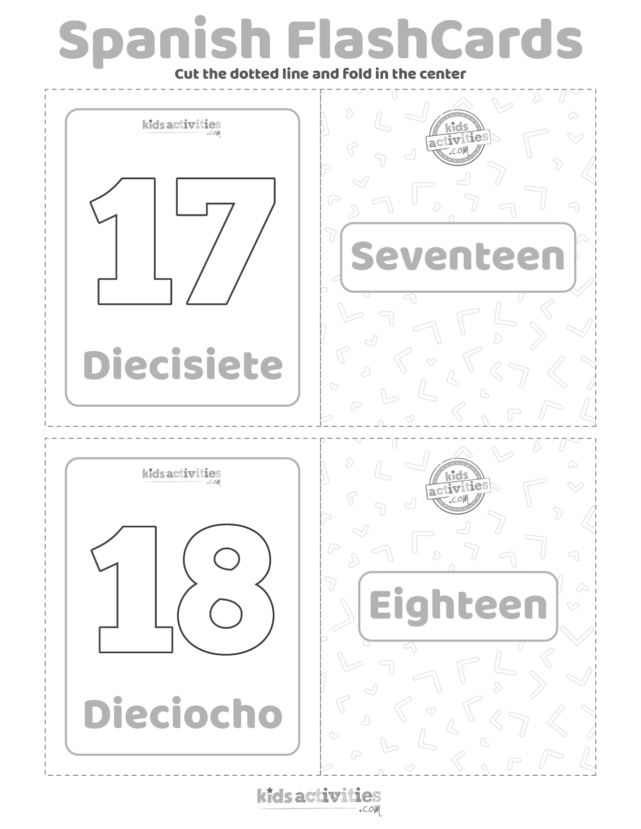 Educational Spanish Flash Cards: Numbers 11-20 – ParentingBest.com