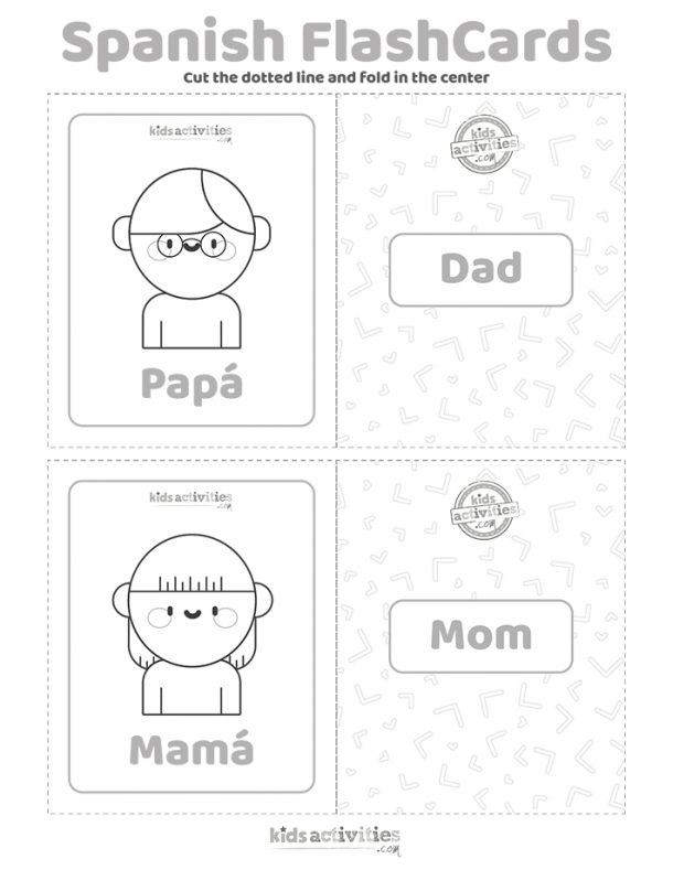 Beginner Spanish Flashcards: Family Members – ParentingBest.com