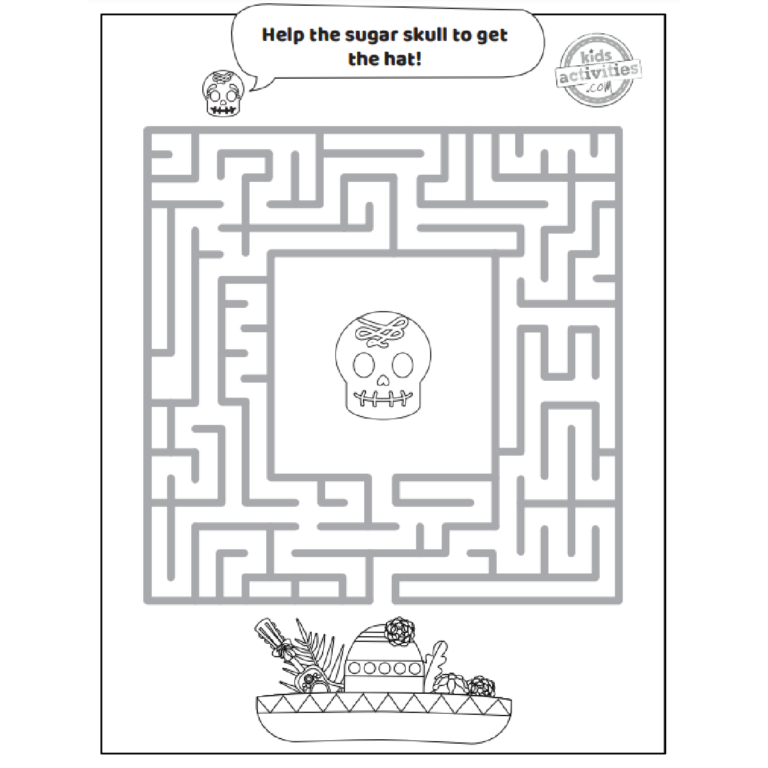 Festive Day of the Dead Printable Mazes for Kids | Kids Activities Blog