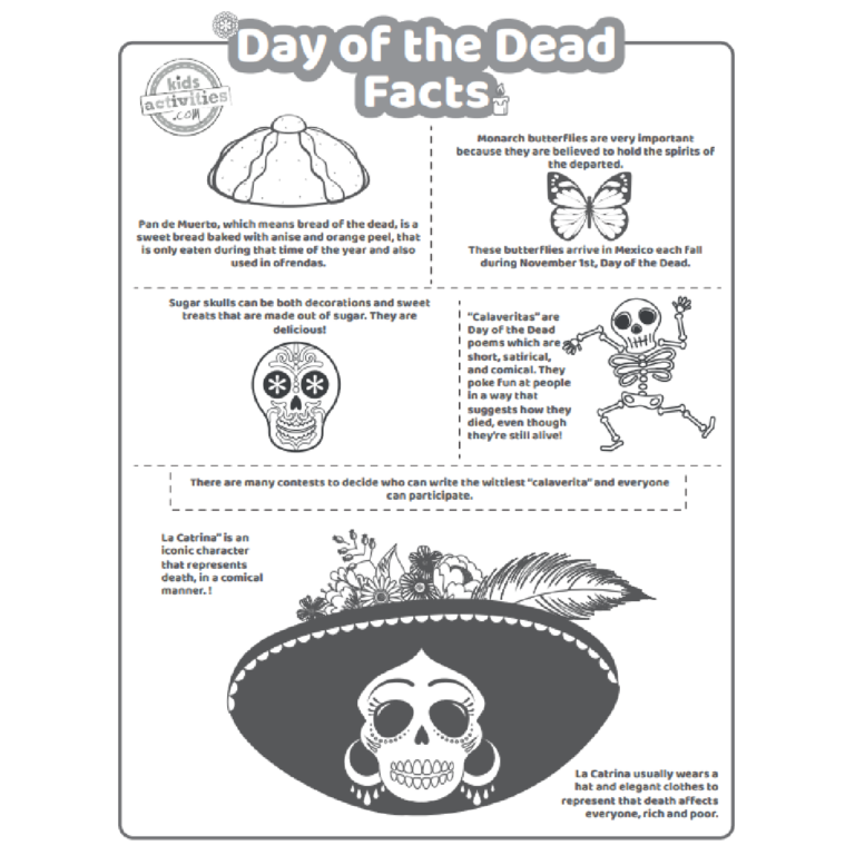 Fun Day Of The Dead Facts For Kids To Print and Learn! Kids Activities Blog