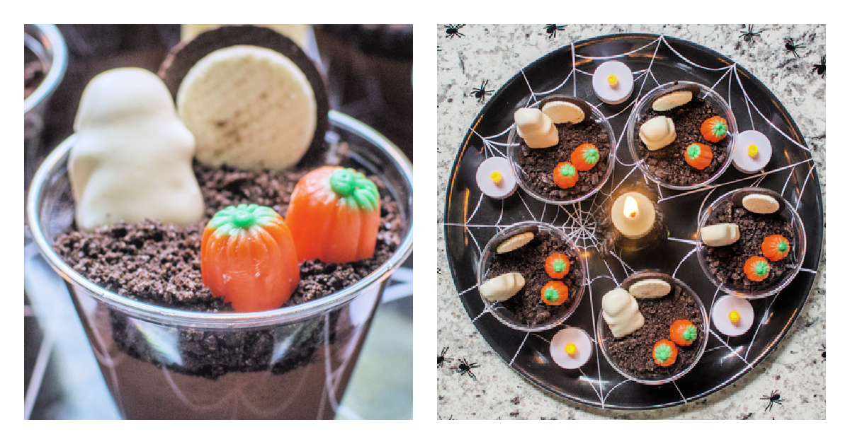 Easy to Make Spooky Cute Halloween Dirt Cups | Kids Activities Blog