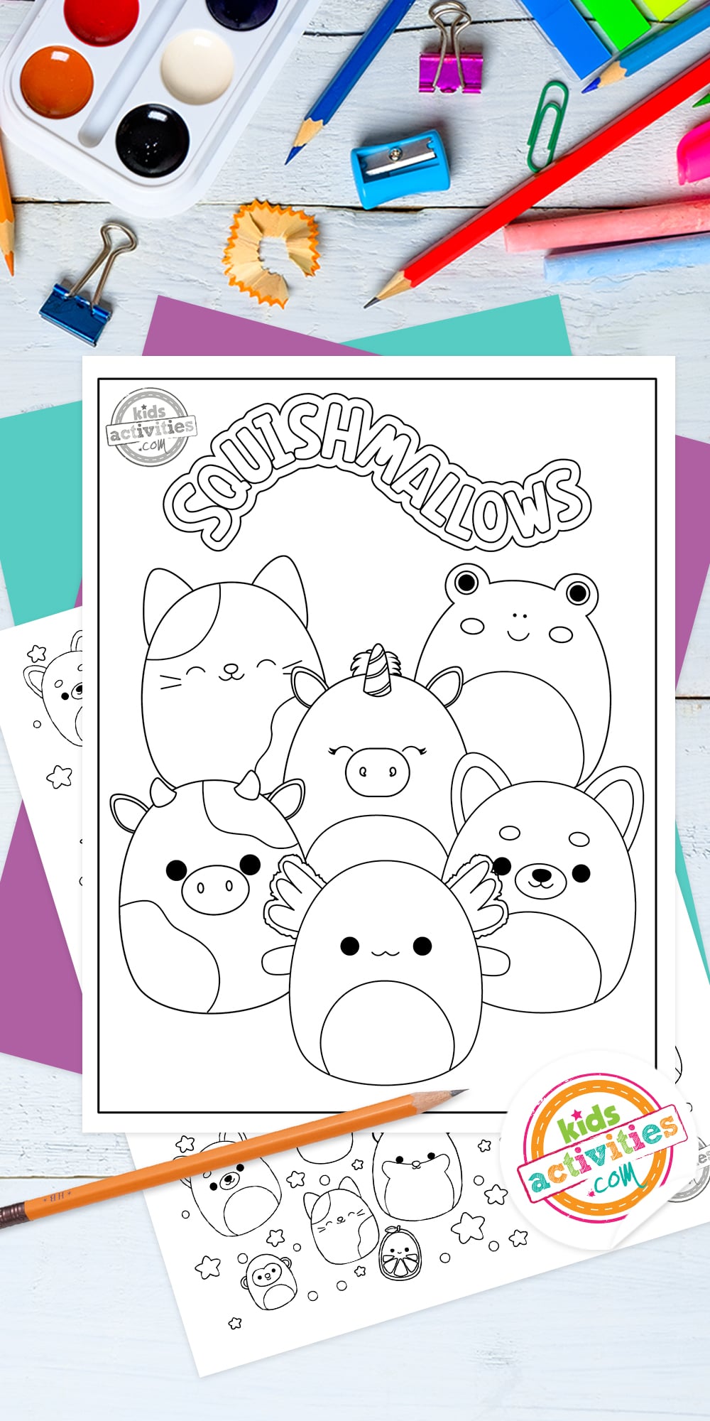 Cutest Ever Squishmallow Coloring Pages | Kids Activities Blog