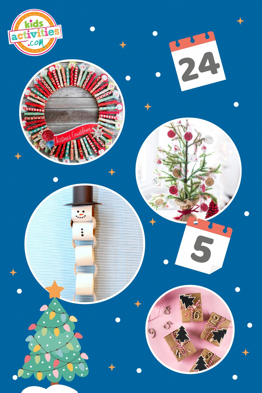 DIY Advent Calendar Wreath Craft Made with Free Printables | Kids ...