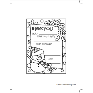 Fill-in-the-Blank Christmas Thank You Cards for Kids Printable | Kids ...